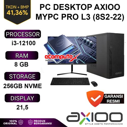 Jual PC DESKTOP AXIOO MYPC PRO L3 (8S2-22) i3 /8GB /SSD 256GB TKDN ...