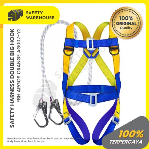 Jual Safety Harness / Full Body Harness Lanyard Double Big Hook Argos - Jakarta Barat - Safety ...