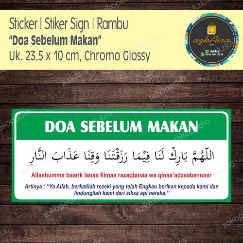 Jual Sticker Stiker Doa Sebelum Makan - Kab. Tangerang - AzkAira ...