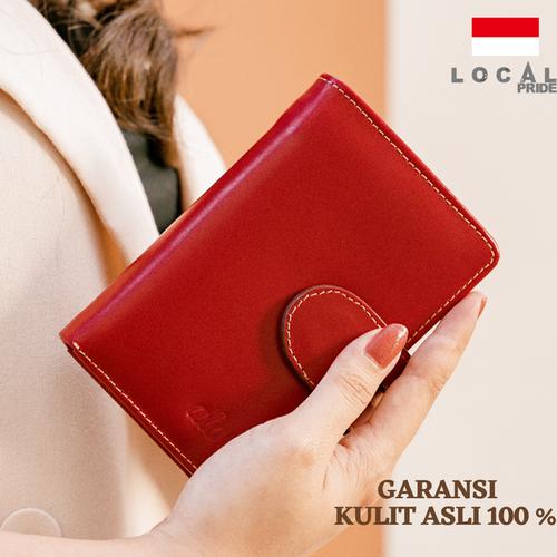 Promo Dompet Lipat Wanita Kulit Asli Premium Mini Kecil Koin Lotus ...