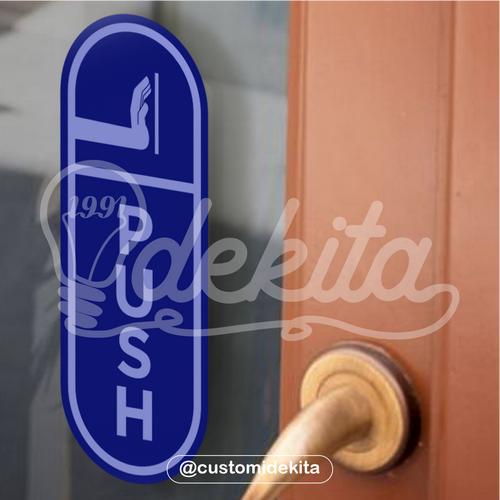 Jual Signage Pintu Masuk Akrilik Kayu Custom Sign Push Pull Dorong ...