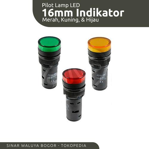 Jual Pilot Lamp LED 16mm Indikator Merah, Kuning & Hijau - Merah ...