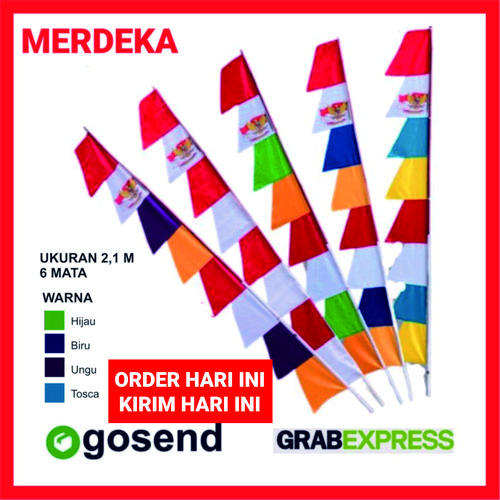 Jual Bendera Umbul Umbul 2,1 meter warna warni sablon Garuda 6 mata - Garud - Kota Bandung ...