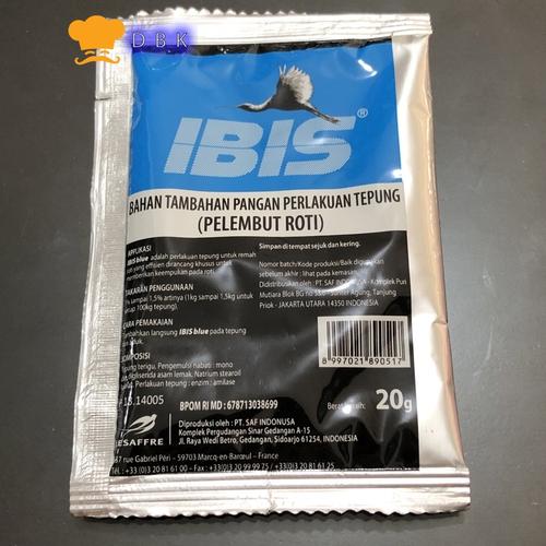 Jual IBIS Blue 20gr pelembut roti bread softener emulsifier 20 gr ...