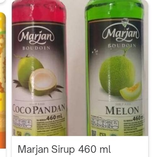 Jual sirup marjan 460ml/marjan sirup melon/marjan sirup coco pandan ...