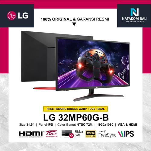 Jual MONITOR GAMING LG 32MP60G-B 32" INCHI IPS FHD 75Hz 1Ms - GOJEK ...