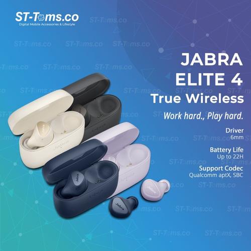 Promo Jabra Elite 4 True Wireless TWS Essential Earbuds With ANC - Navy ...