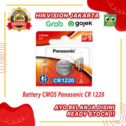 Jual Battery CMOS Panasonic CR 1220 / CR 2032 Untuk DVR NVR HIKVISION ...