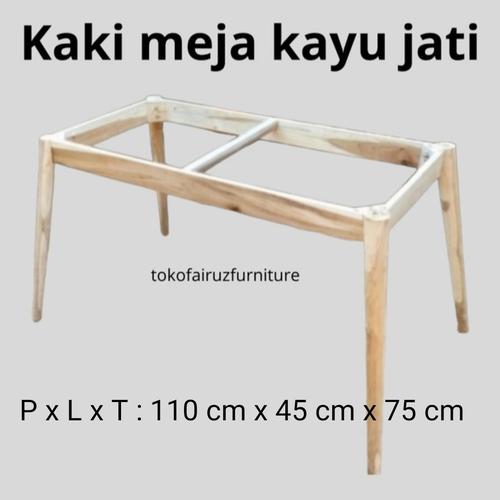 Jual kaki rangka meja makan kayu jati minimalis modern promo - kaki ...