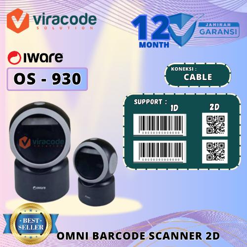 Jual SCANNER OMNI DIRECTIONAL 2D IWARE OS-930 AREA IMAGER BARCODE DUDUK ...