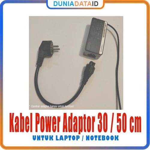 Promo Kabel Power Adaptor Laptop Pendek 30 cm 50 cm - Ringkas & Ringan ...