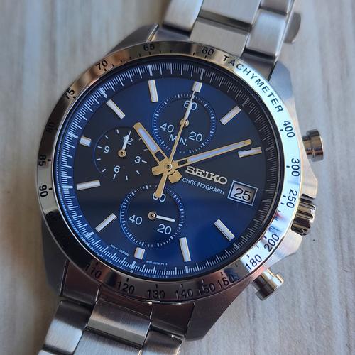 Jual Seiko Spirit JDM SBTR023 Blue Dial Quartz Chronograph - Kab ...