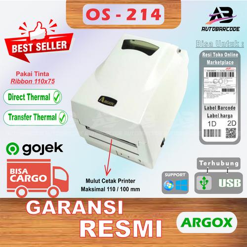 Jual ARGOX OS214 PLUS BARCODE PRINTER LABEL HARGA STIKER RESI - Kota ...