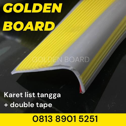 Jual Karet list tangga / step nosing abu kuning double tape - Kota ...