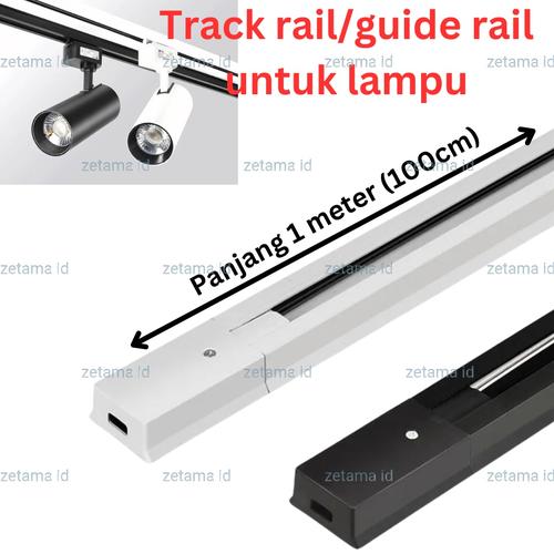 Jual Rel Lampu Plafon Track Light / Rel Lampu 1 Meter - Hitam, PVC ...