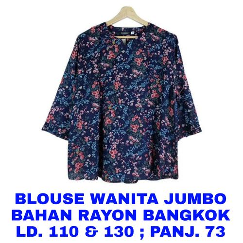 Jual WK BLOUSE WANITA JUMBO LD. 110 LD. 130 BAJU ATASAN MODEL TERBARU - Cream, LD. 110 - Kota ...