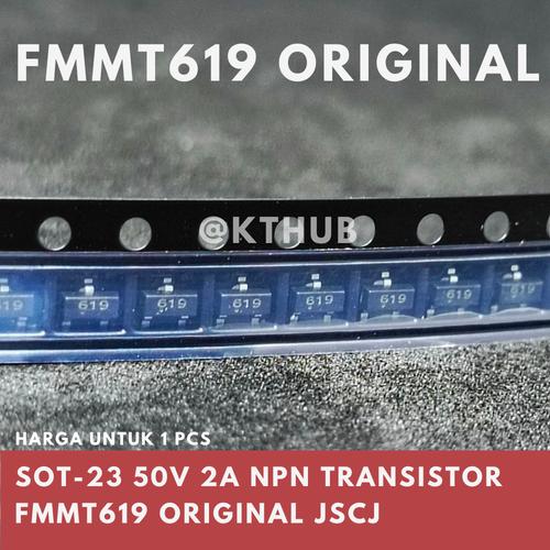 Jual ORIGINAL FMMT619 619 NPN TRANSISTOR SMD SOT23 50V 2A - Kota Medan ...