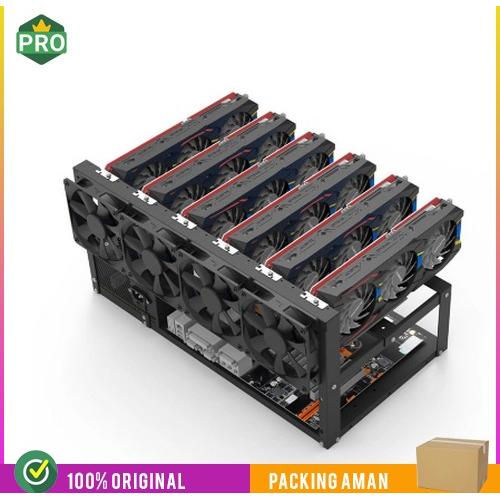 Jual 6 GPU MINING CASE STEEL OPEN AIR MINER MINING RIG COMPUTER CASE ...