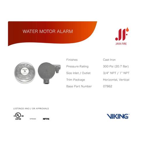 Jual VIKING Water Motor Alarm (3/4 NPT Inlet, 1" Outlet) - Jakarta ...