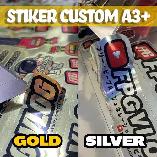 Jual Cetak Stiker - Print Sticker Gold / Silver A3+ & Custom Cutting - Kota Tangerang Selatan ...