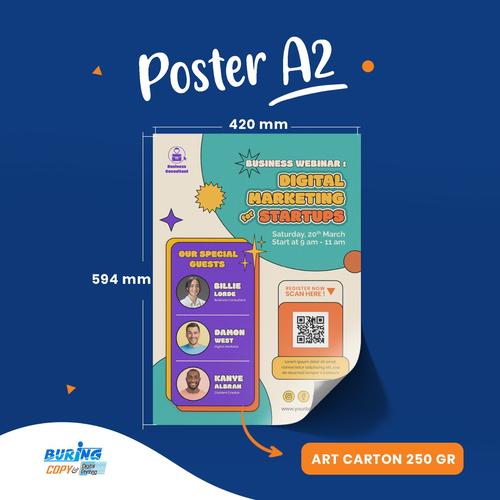 Jual Cetak Poster Full Color | A3-A2-A1-A0 - Poster A3, Art Paper ...