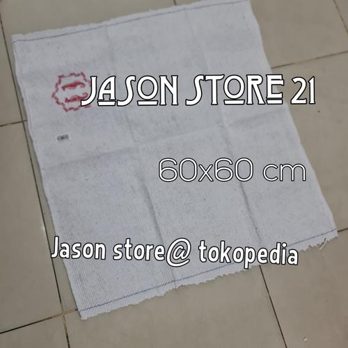 Jual kain pel super warna putih 60x60 cm Atau 60x80 cm/kain pel putih ...