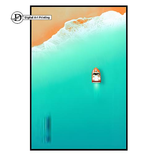 Jual Lukisan pantai modern hiasan dinding plus frame - Kab. Bandung ...