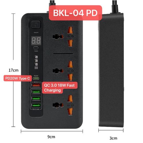 Promo BKL-04 PD Power Socket Fast Charging Stop Kontak Type C QualComm ...