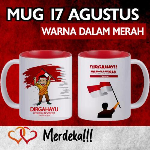 Promo Mug Warna Dalam Merah 17 Agustus / Mug Merah Putih / Mug Merdeka ...