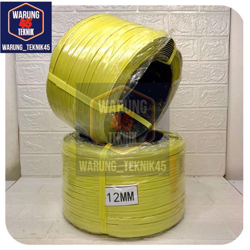 Jual Plastik strapping straping band 12 mm berat 7 kg tali kuning ...