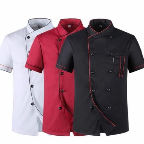 Jual Seragam Chef Baju Chef Kemeja Koki Chef Lengan Pendek Unisex ...