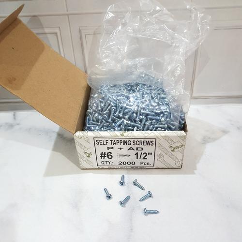 Jual Sekrup JP 6 x 1/2 /Skrup PH/Sekrup Tapping/Tapping Screws (P+AB ...
