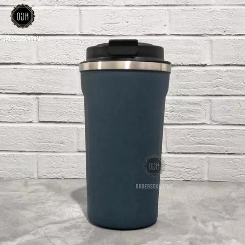 Promo MUG GELAS CANGKIR KOPI COFFEE TERMOS THERMOS TRAVEL TWO FLIP 350ml - Biru 350ml, Polos ...