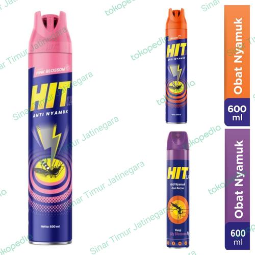 Jual HIT Aerosol / Obat Nyamuk HIT Semprot Aerosol 600ml - Pink Blossom ...