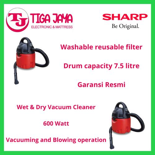 Jual SHARP WET AND DRY VACUUM CLEANER ECCW60R EC-CW60-R VACUUM CLEANER ...