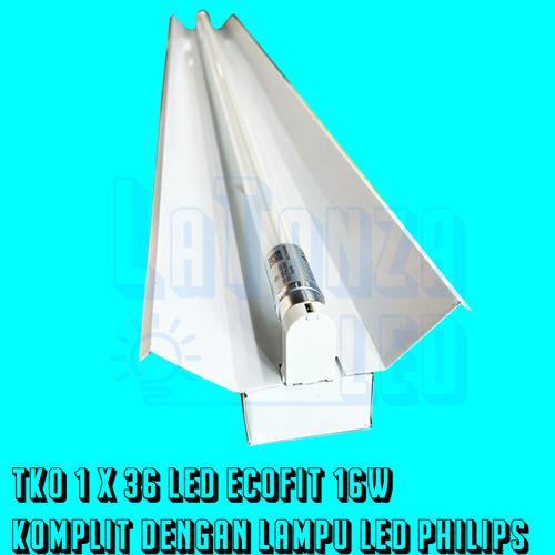 Jual Kap Lampu TKO LED 1x36 120cm kap TKO TL 1x16 Philips Komplit - Jakarta Pusat - Latanza LED ...
