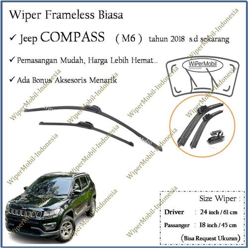 Jual Wiper Frameless Biasa Jeep Compass 2018 2019 2020 2021 2022 2023 ...