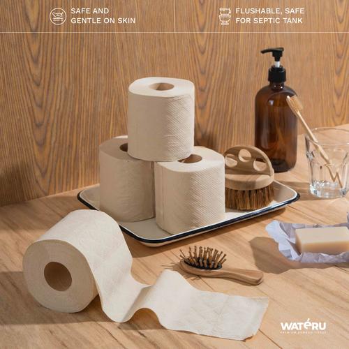 Jual Wateru Premium Bamboo Tissue / Tisu Bambu - Toilet 6 roll - Kota ...