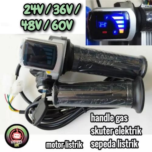 Jual HANDLE GAS SEPEDA LISTRIK INDIKATOR BATERAI + KUNCI KONTAK ...