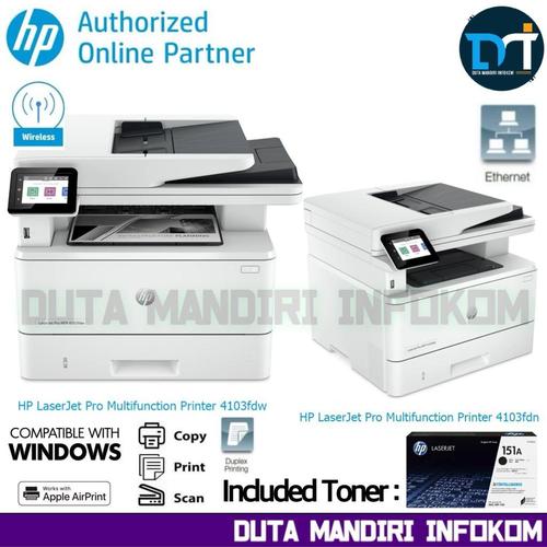 Promo HP LaserJet Pro MFP 4103fdn I 4103fdw - AIO Duplex Fax Mono ...