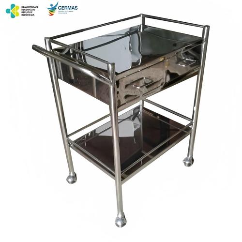 Jual Troli 2 rak 2 laci stainless | trolley instrumen 2 rak laci ...
