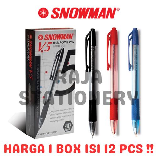 Promo SNOWMAN BALL PEN CLICKER PENA PULPEN CETEK SNOWMAN V5 LUSIN ...