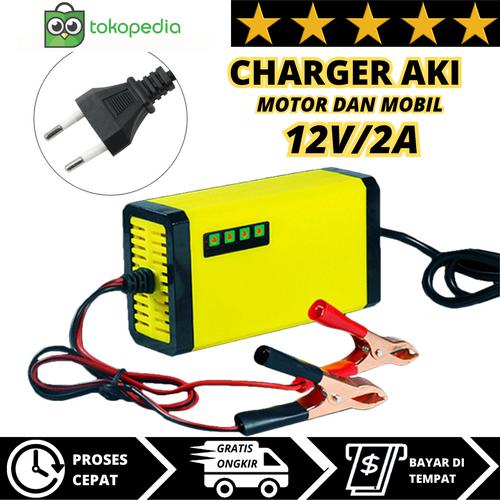 Jual CAS CASAN AKI MOTOR MOBIL 12V 2A 12V/12A PORTABLE OTOMATIS CHARGER ...