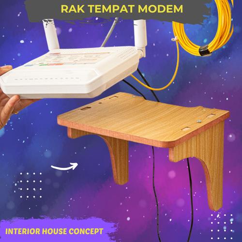Promo Rak Modem Dinding Wifi Router Gantung Rak Tempat Modem Remote TV ...