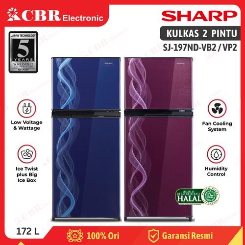 Jual Kulkas SHARP 2 Pintu 172L / SJ-197ND-VB2 / SJ-197ND-VP2 (Kirei) - SJ-197ND-VB2 - Kota Batam ...