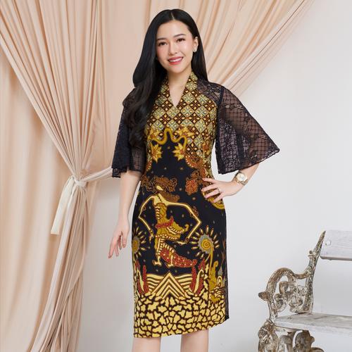 Jual Batik Kultur Dress - HVND - Wayang Anggraini Squared Kawung in ...