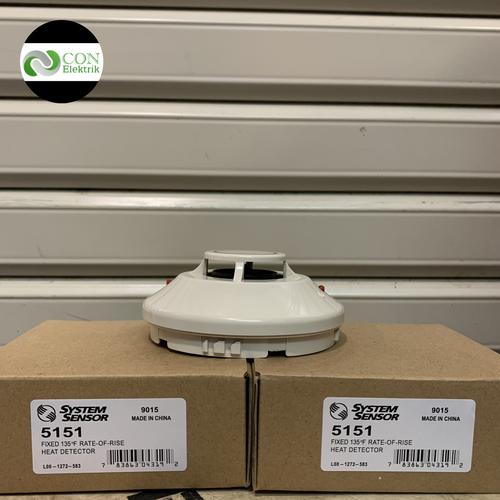 Jual HEAT DETECTOR 5151 SYSTEM SENSOR FIXED 135F RATE-OF-RISE + BASE ...