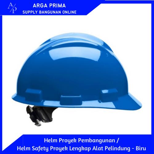 Jual Helm Proyek / Helm Safety Proyek Lengkap Alat Pelindung - Biru ...