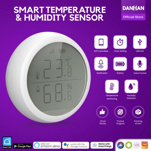 Jual Smart Temperature & Humidity Sensor Suhu Temperatur Udara Tuya ...