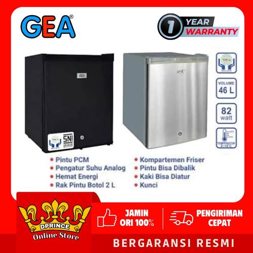 Promo GEA Mini Bar RS-06DR Kulkas Portable [Stainless Steel] - Hitam ...